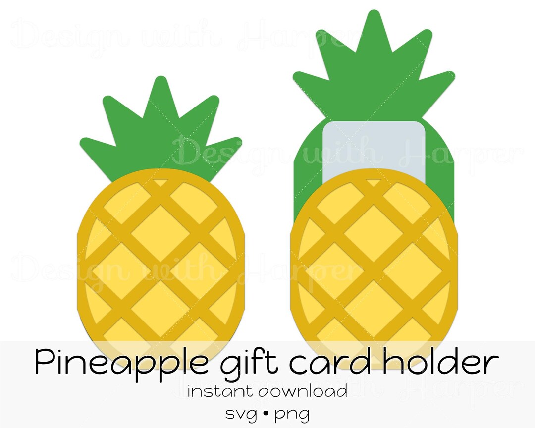 Pineapple Gift Card Holder - Svg Template Download Cut File - Etsy