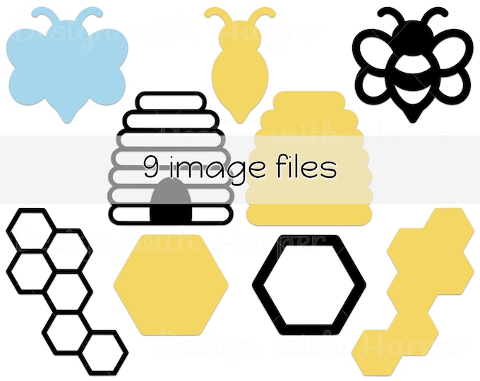 Bees, Beehive, and Honeycomb Svg Bundle | Cricut Silhouette Cut File ...