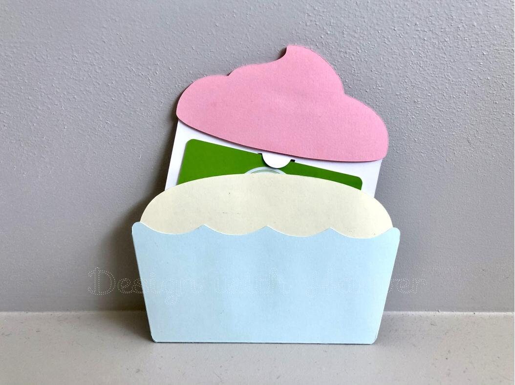 Cupcake Gift Card Holder Svg Template Download Cut File - Etsy
