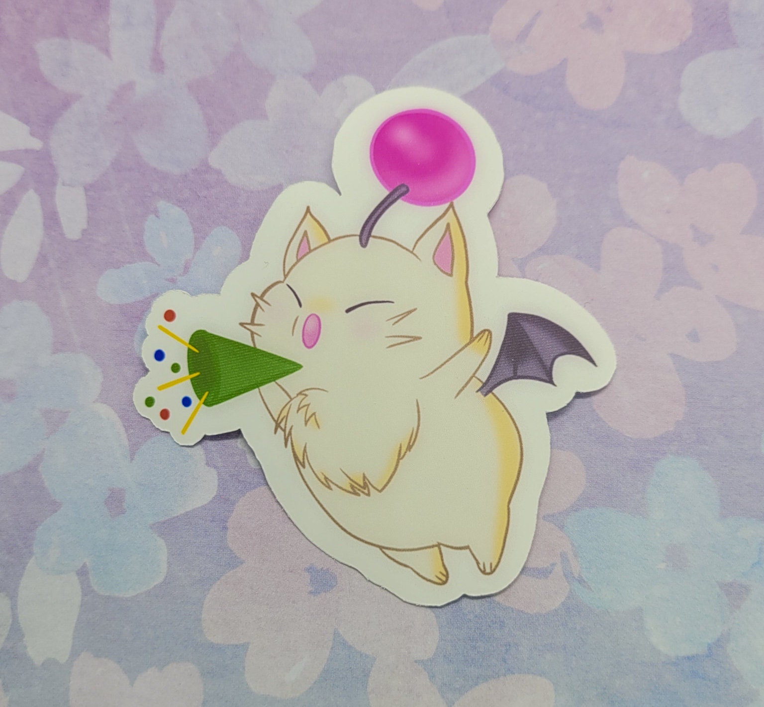 Cute Celebration Moogle Final Fantasy Inspired Vinyl Sticker - Etsy