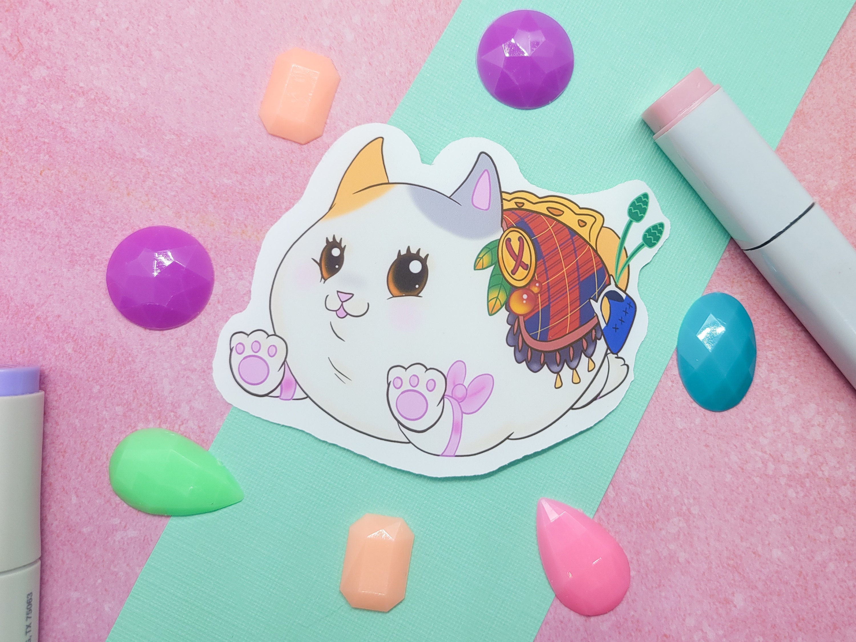 Flying Fat Cat Final Fantasy Mount Vinyl Full Color Sticker - Etsy