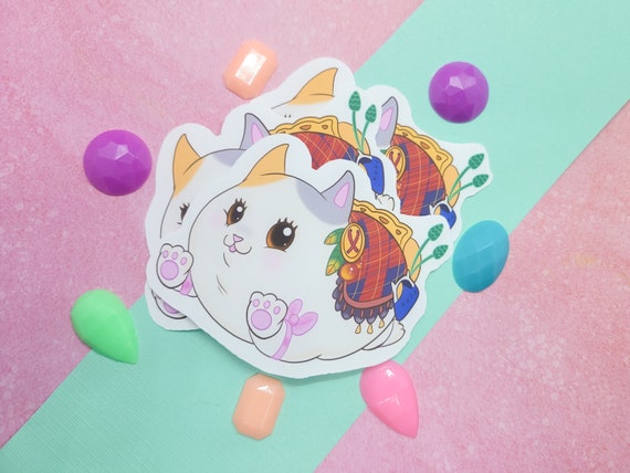 Flying Fat Cat Final Fantasy Mount Vinyl Full Color Sticker - Etsy