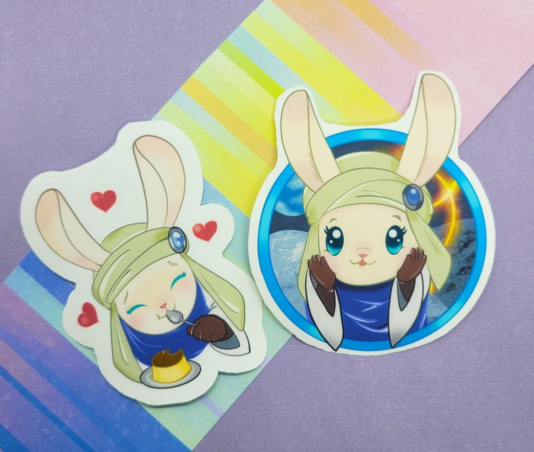 Cute Final Fantasy Endwalker Loporrit Vinyl Sticker Set Puddingway and ...