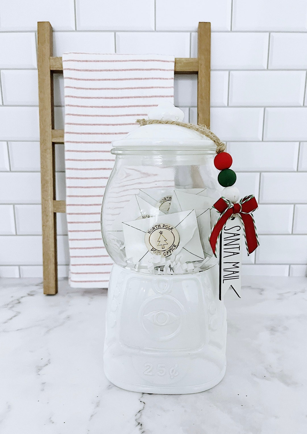 3d Santas Mail , Christmas Gumball Machine Filler, Tiered Tray Display ...