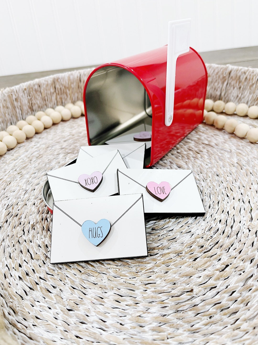 Mini Love Letters Envelopes Jar Filler, Conversation Hearts , Rae Dunn ...