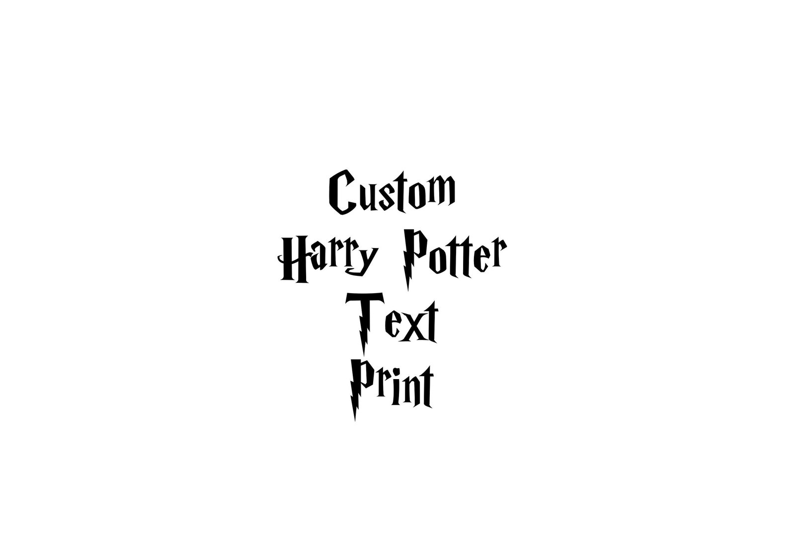 Personalised Harry Potter Text Print Digital Download Make | Etsy