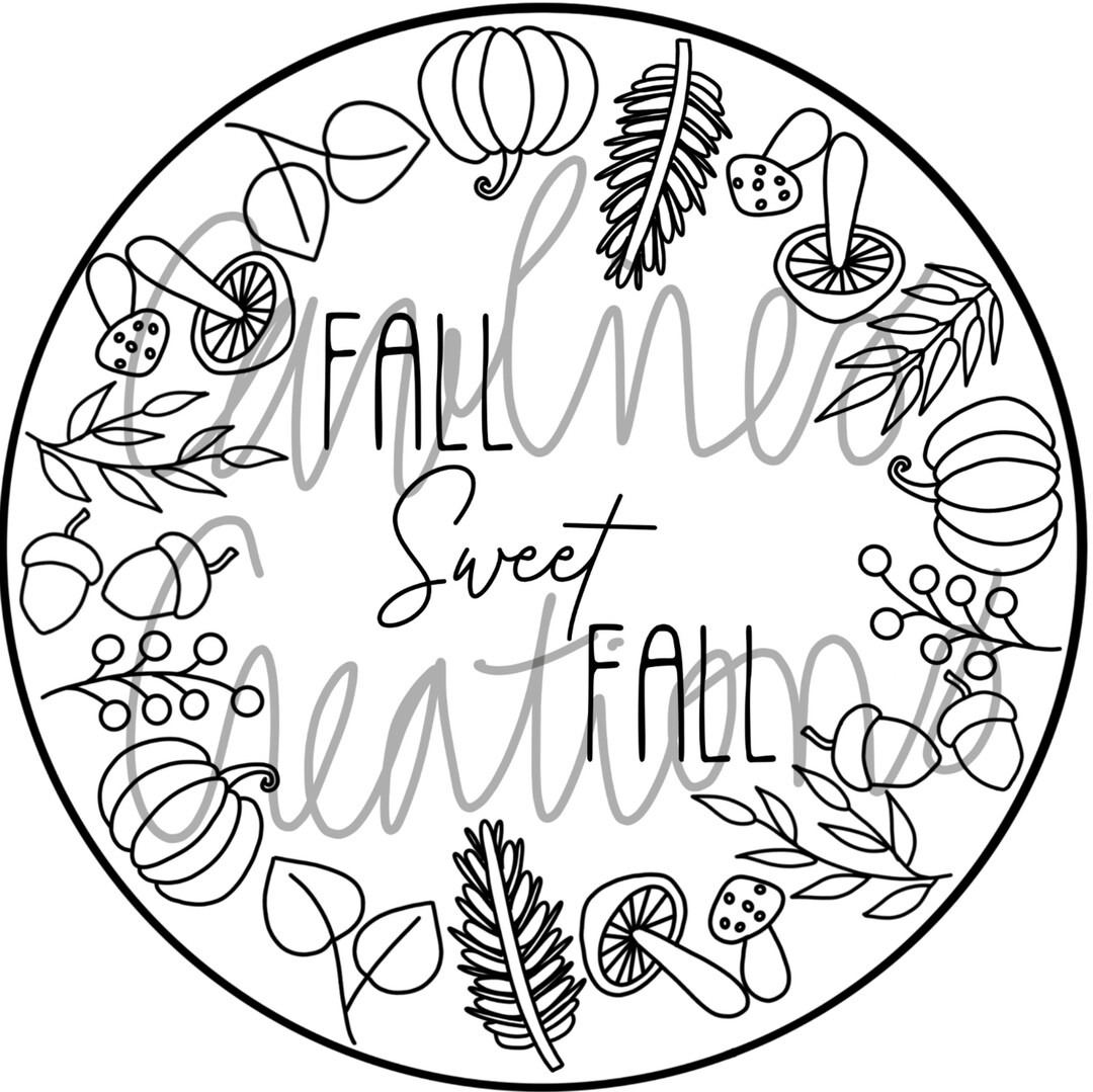 Fall Sweet Fall Embroidery Pattern - Etsy