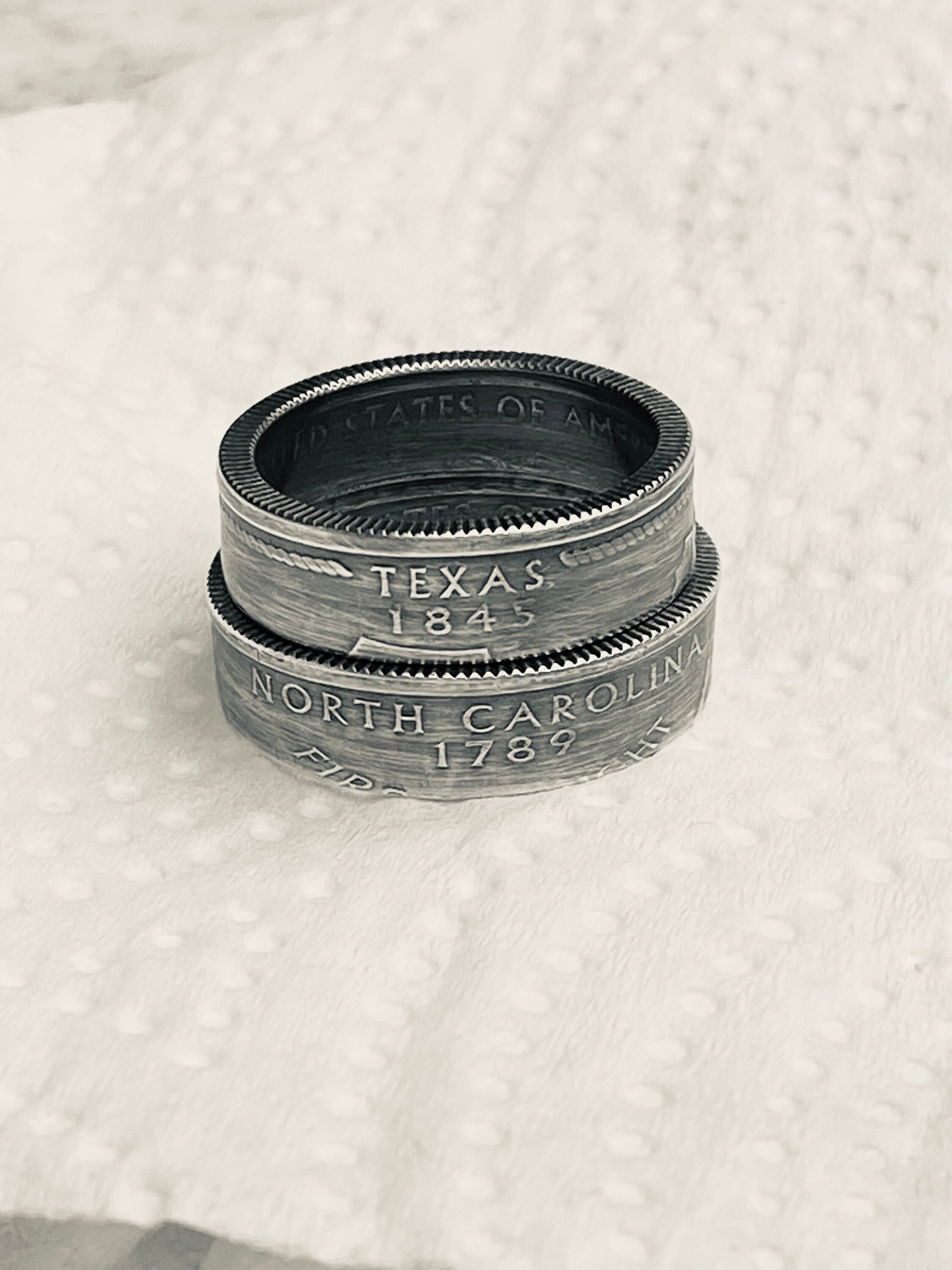 Handmade Silver State Quarter Rings - Etsy
