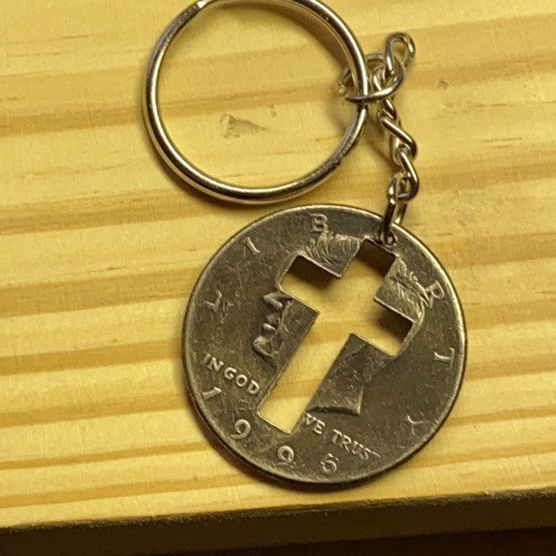 Cross Keychain - Etsy