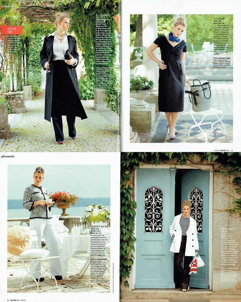 Burda Magazine 2010 February Spring Summer Dutch Edition Blouse Skirt ...