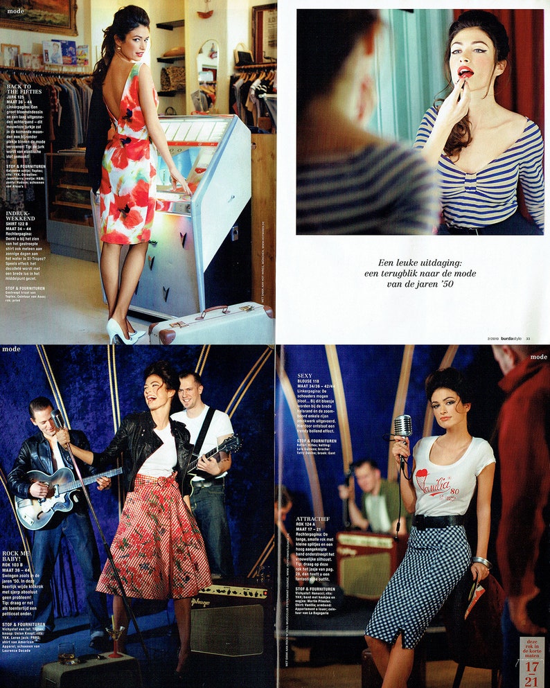 Burda Magazine 2010 February Spring Summer Dutch Edition Blouse Skirt ...