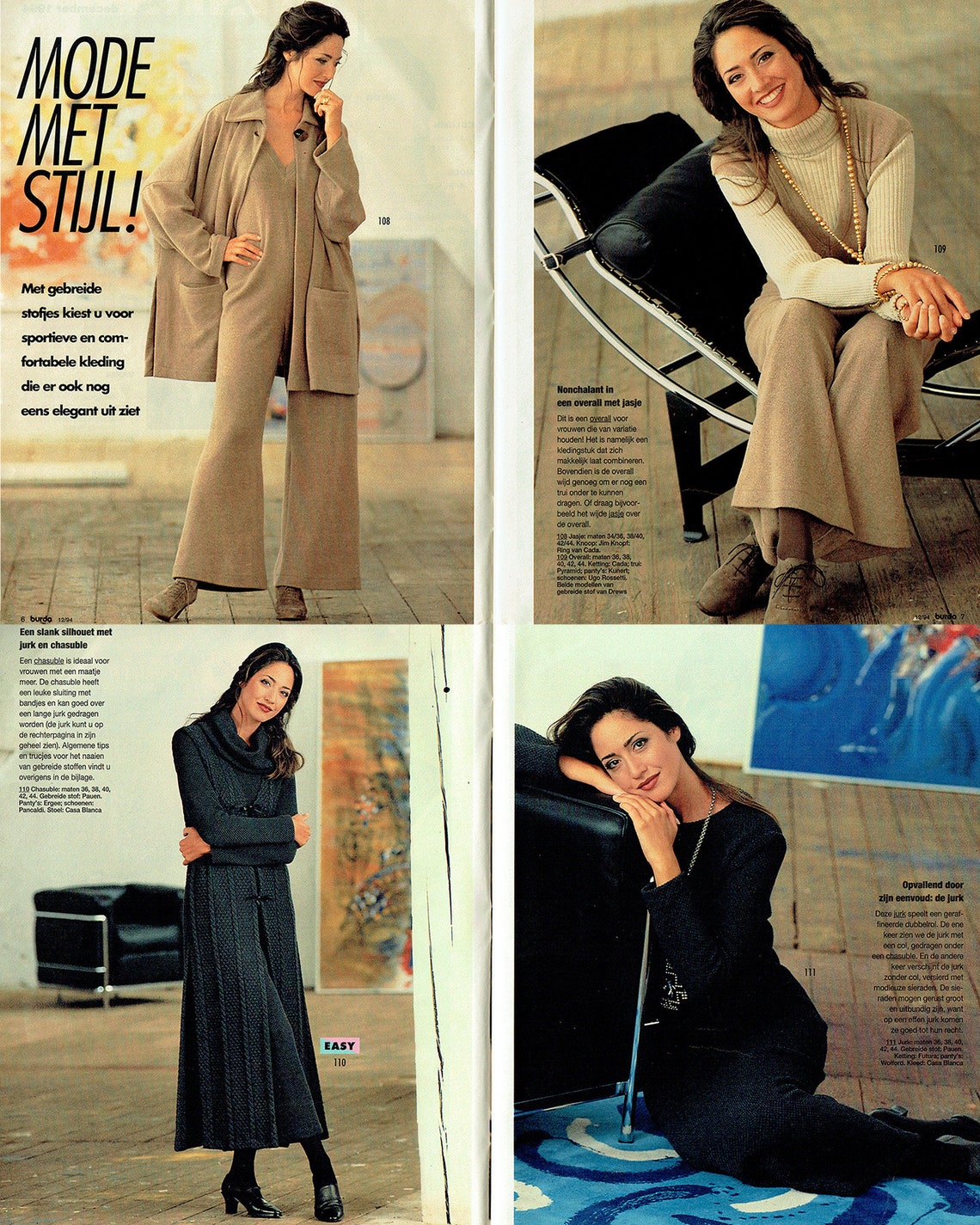 Burda Vintage Magazine 1994 December 12 Fall Winter 90s Dutch - Etsy