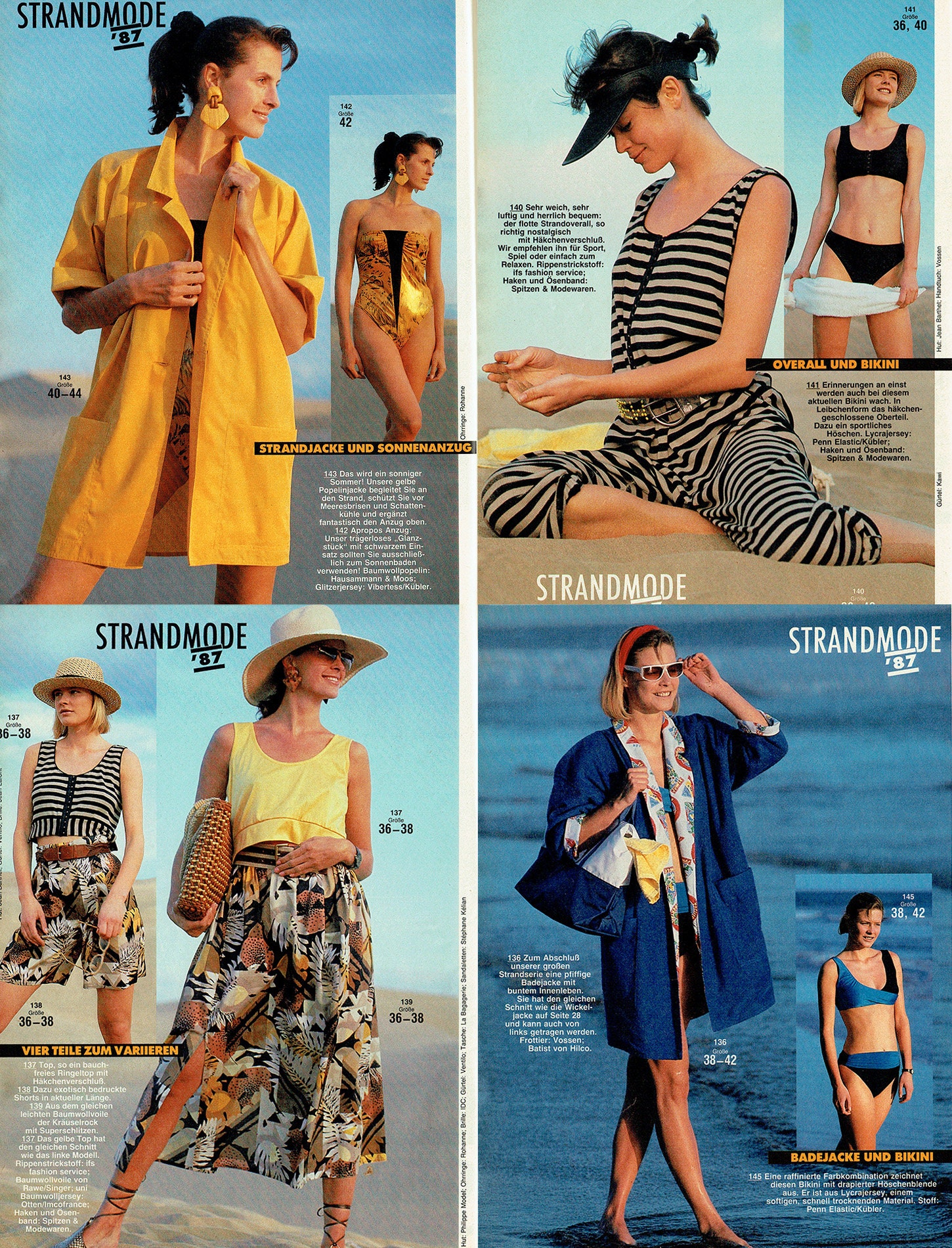 Burda Vintage Magazine 1987 June Spring Summer French German Edition ...
