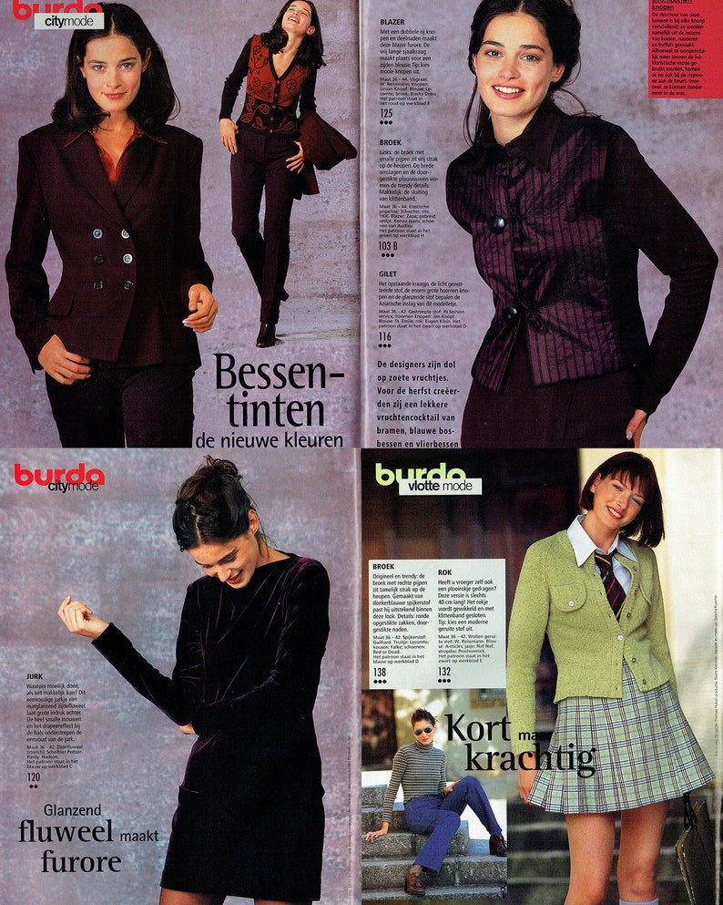 Burda Vintage Magazine 1998 October 90s Fall Winter Dutch - Etsy