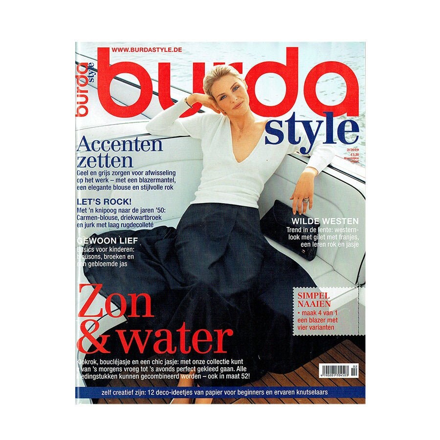 Burda Magazine 2010 February Spring Summer Dutch Edition Blouse Skirt ...