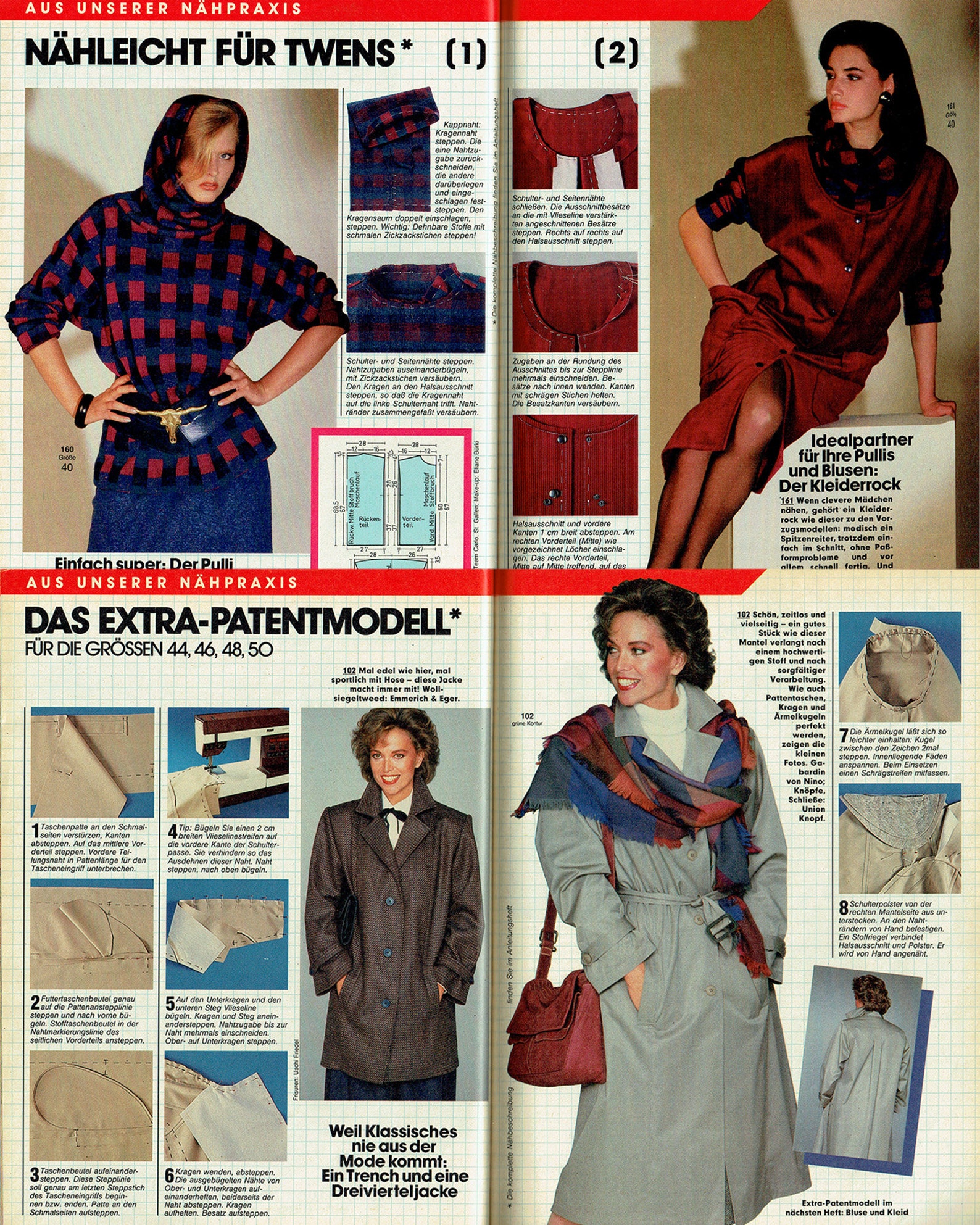 Burda Vintage Magazine September 1983 Shirt Blouse 80s Fashion - Etsy