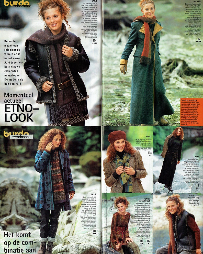 Burda Vintage Magazine 1998 October 90s Fall Winter Dutch - Etsy