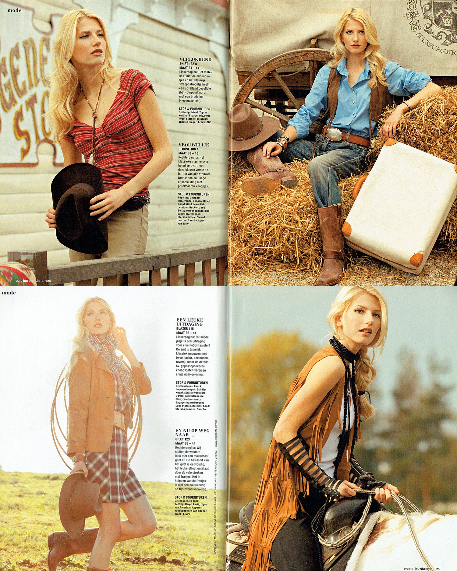 Burda Magazine 2010 February Spring Summer Dutch Edition Blouse Skirt ...