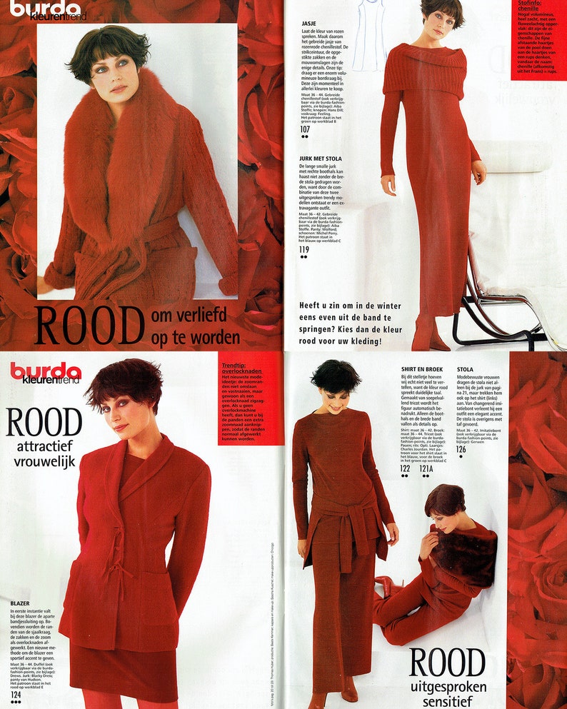 Burda Vintage Magazine 1998 October 90s Fall Winter Dutch Edition Skirt ...