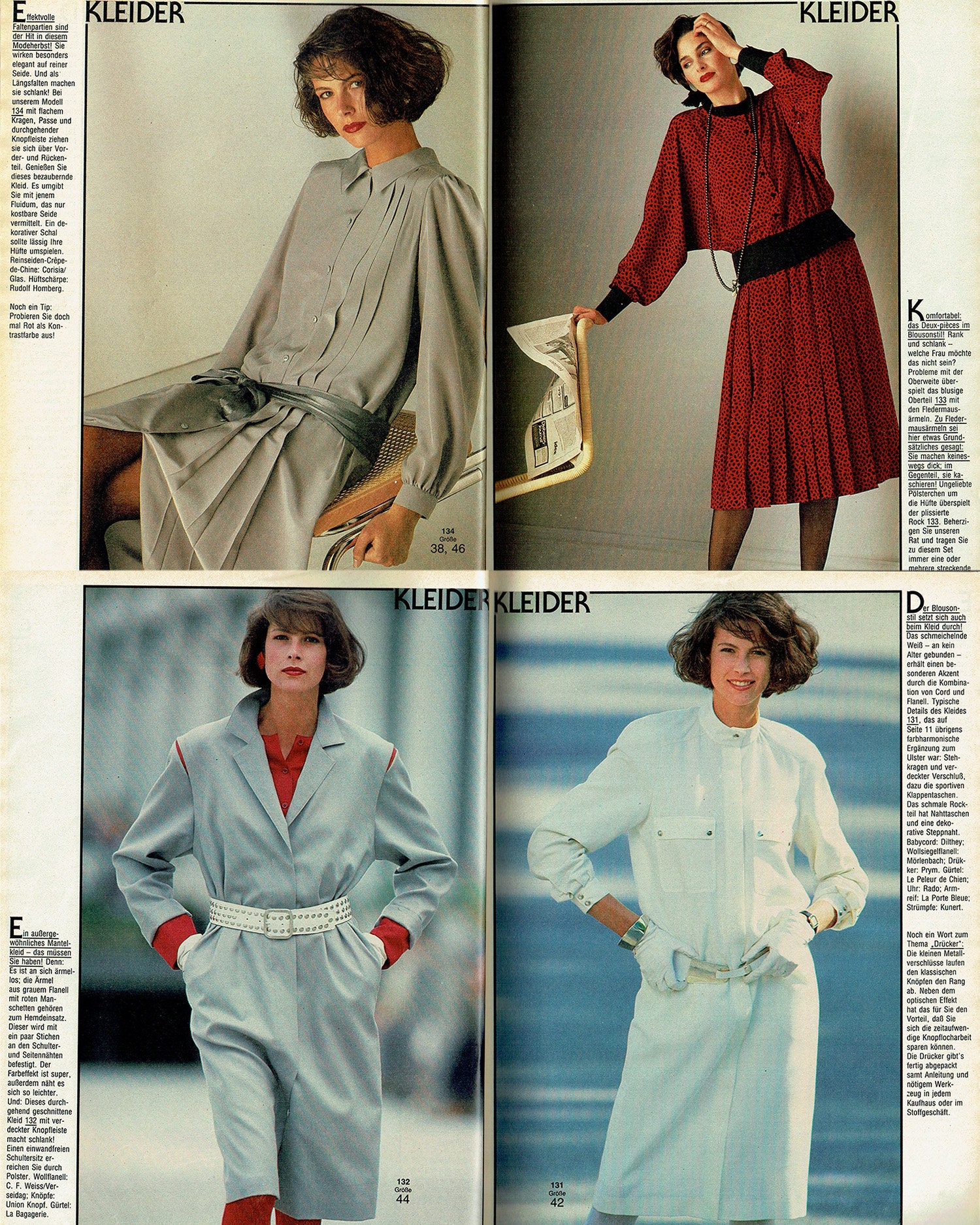 Burda Vintage Magazine September 1983 Shirt Blouse 80s Fashion - Etsy