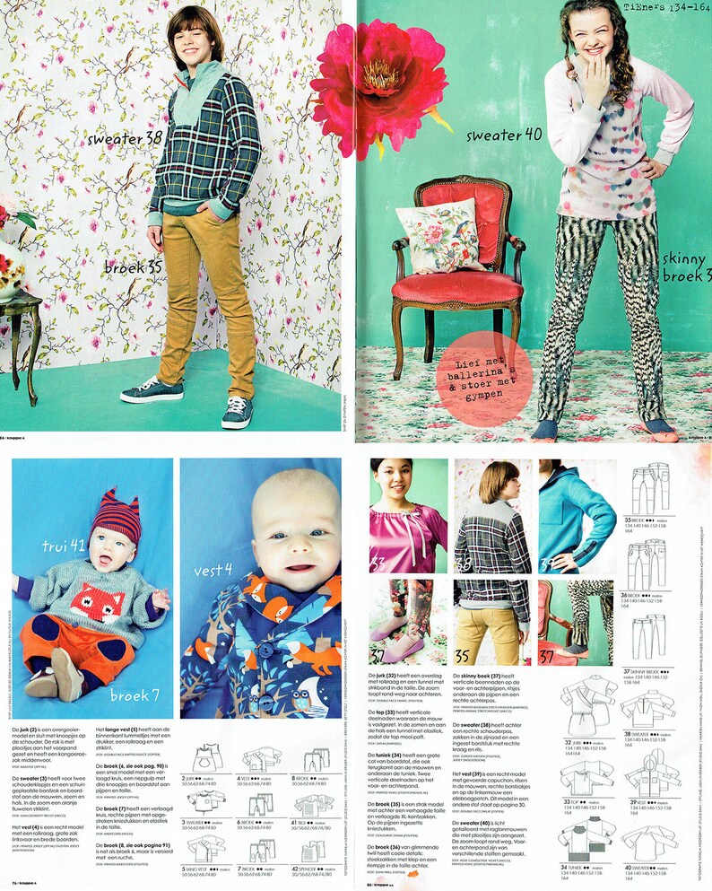 Kids & Baby Sewing Patterns Magazine Knippie 2013 August Fall Summer ...