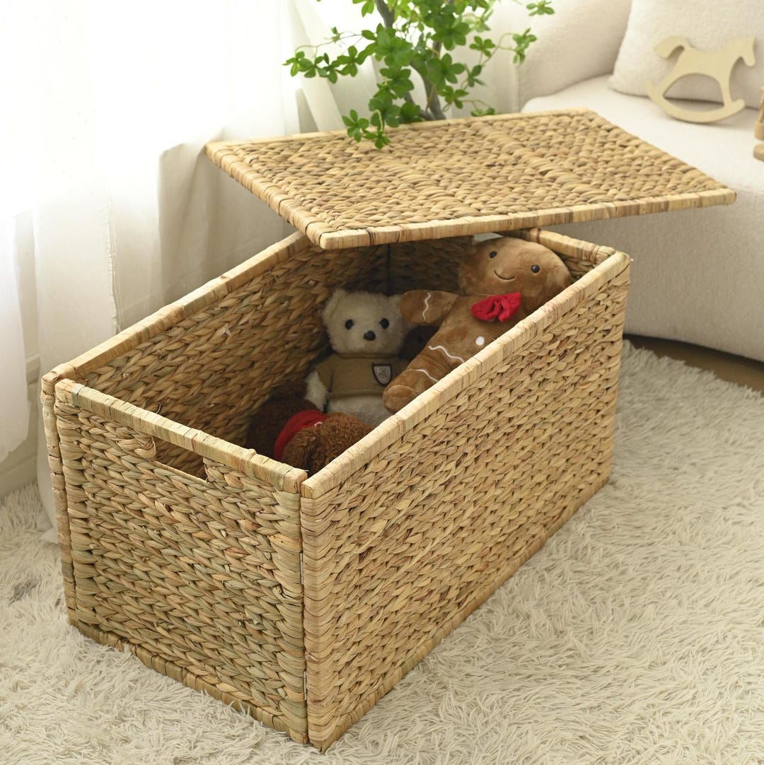 Wicker Storage Chest, Toy Trunk, Wicker Toy Chest, Wicker Storage Trunk ...