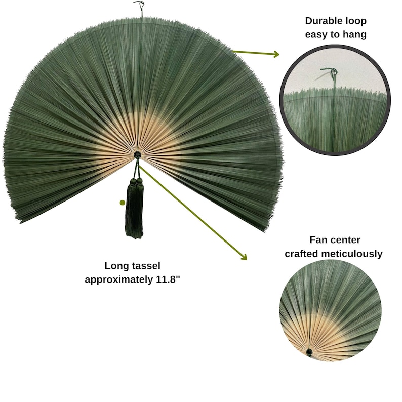 Oversized Bamboo Fan for Large Wall Decor, Folding Fan Headboard, Boho ...