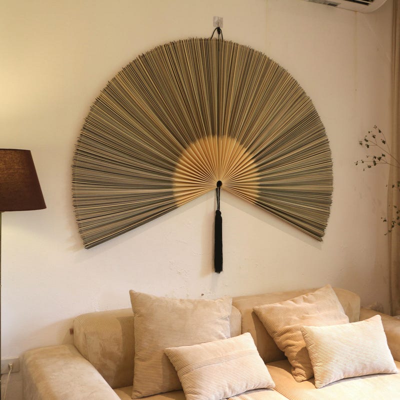 Japanese Wall Fan Art - Etsy