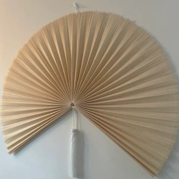 Large Fan Wall Decor Bamboo - Etsy