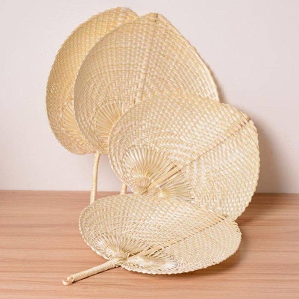 Palm Leaf Hand Fans - Etsy