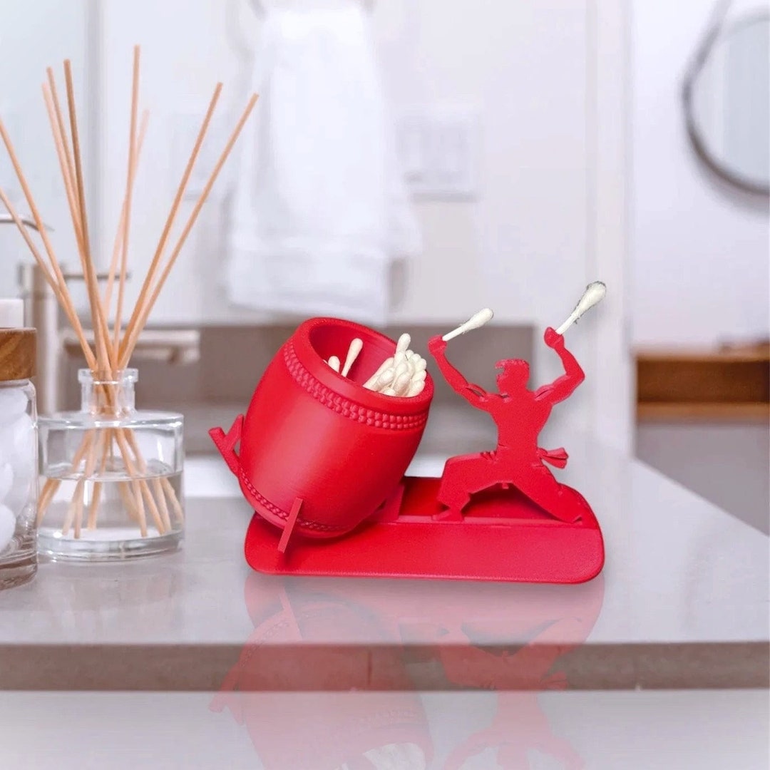 Taiko Drum Cotton Swab Holder – Japanese Bathroom Decor - Etsy