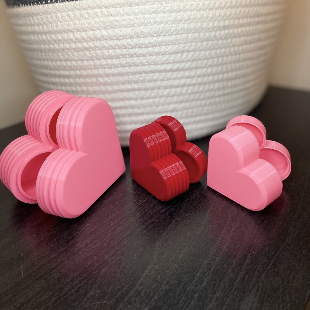 Heart Shaped Ring Box or Gift Box, Decorative or Smooth Styles ...