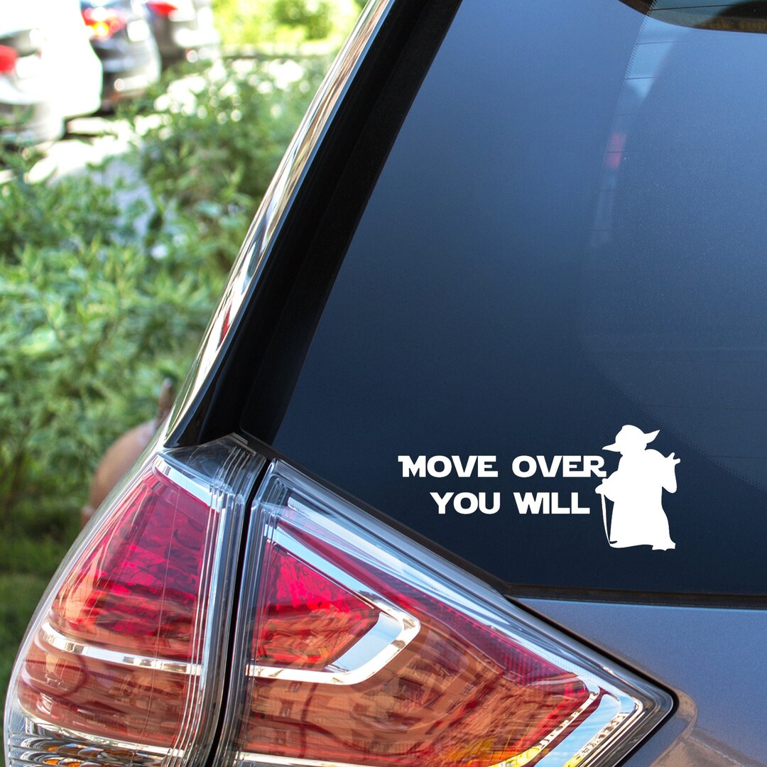 Move Over You Will Decal, Bumper Car Vinyl Decal, Nerd Car Gifts, Gifts ...