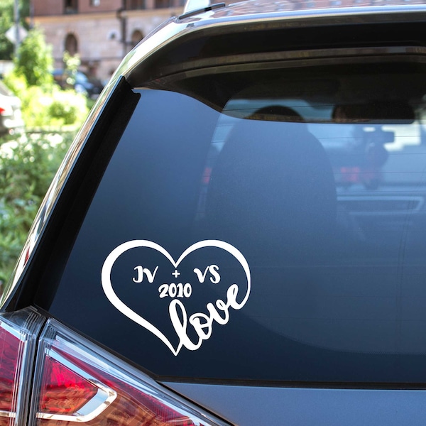 Heart Car Decal - Etsy