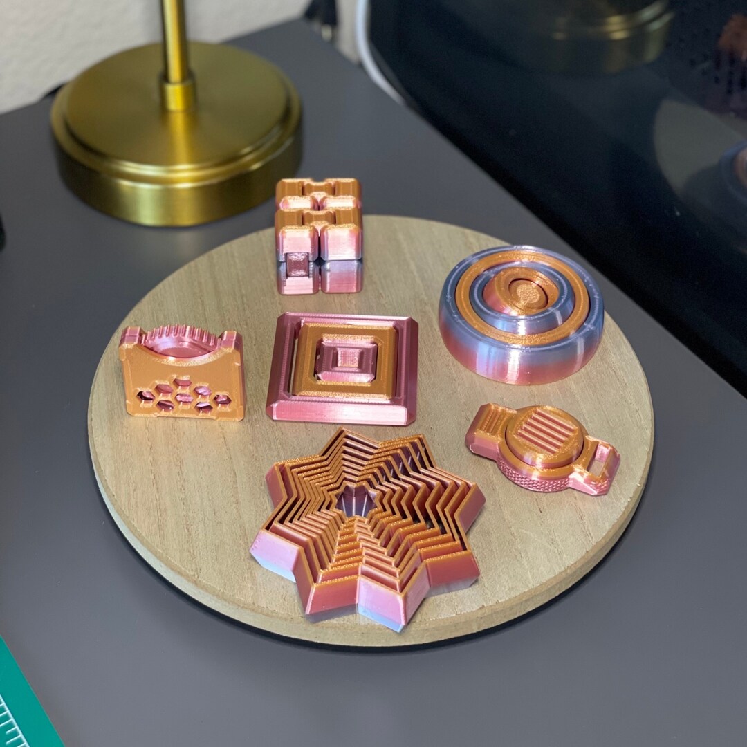6 Pack Fidget Toy Bundle, Stress and Office Desk Toys, Spinners ...