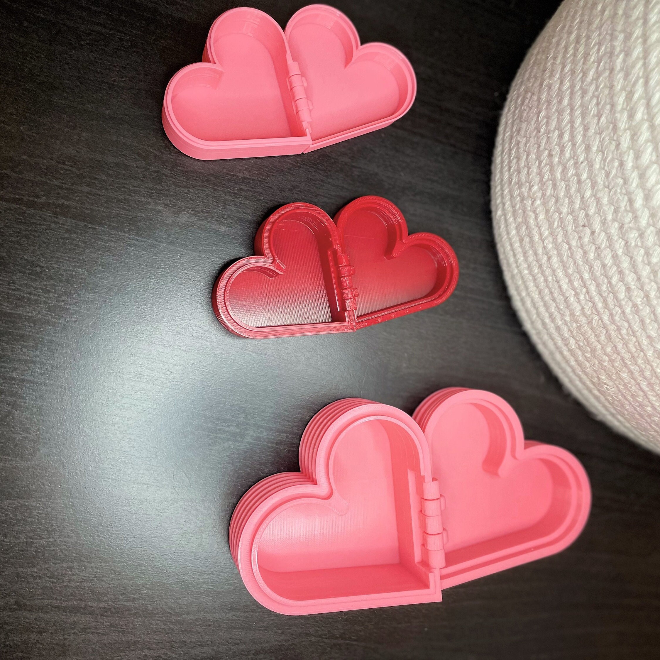 Heart Shaped Ring Box or Gift Box, Decorative or Smooth Styles ...