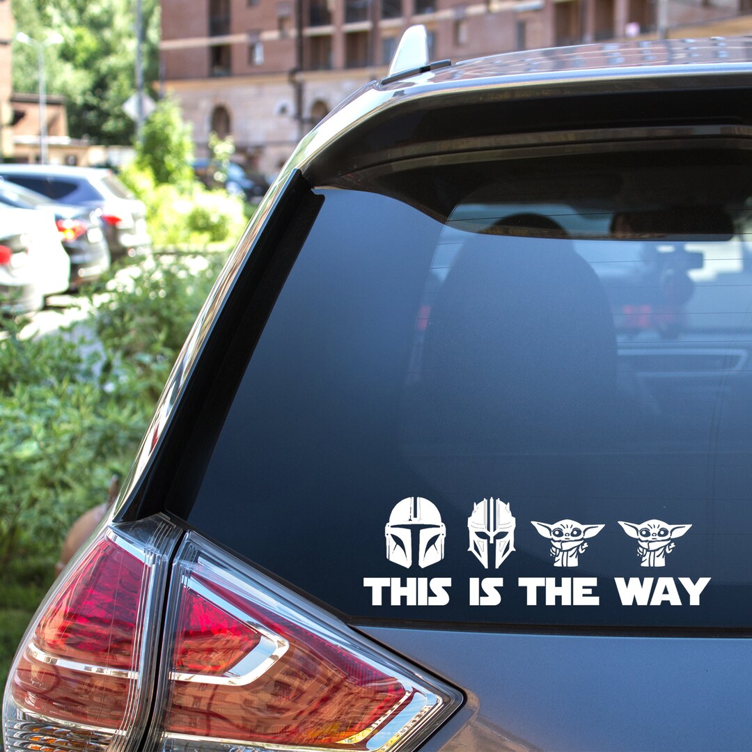 The Mandalorian Inspired Family Car Decal the Mandalorian - Etsy