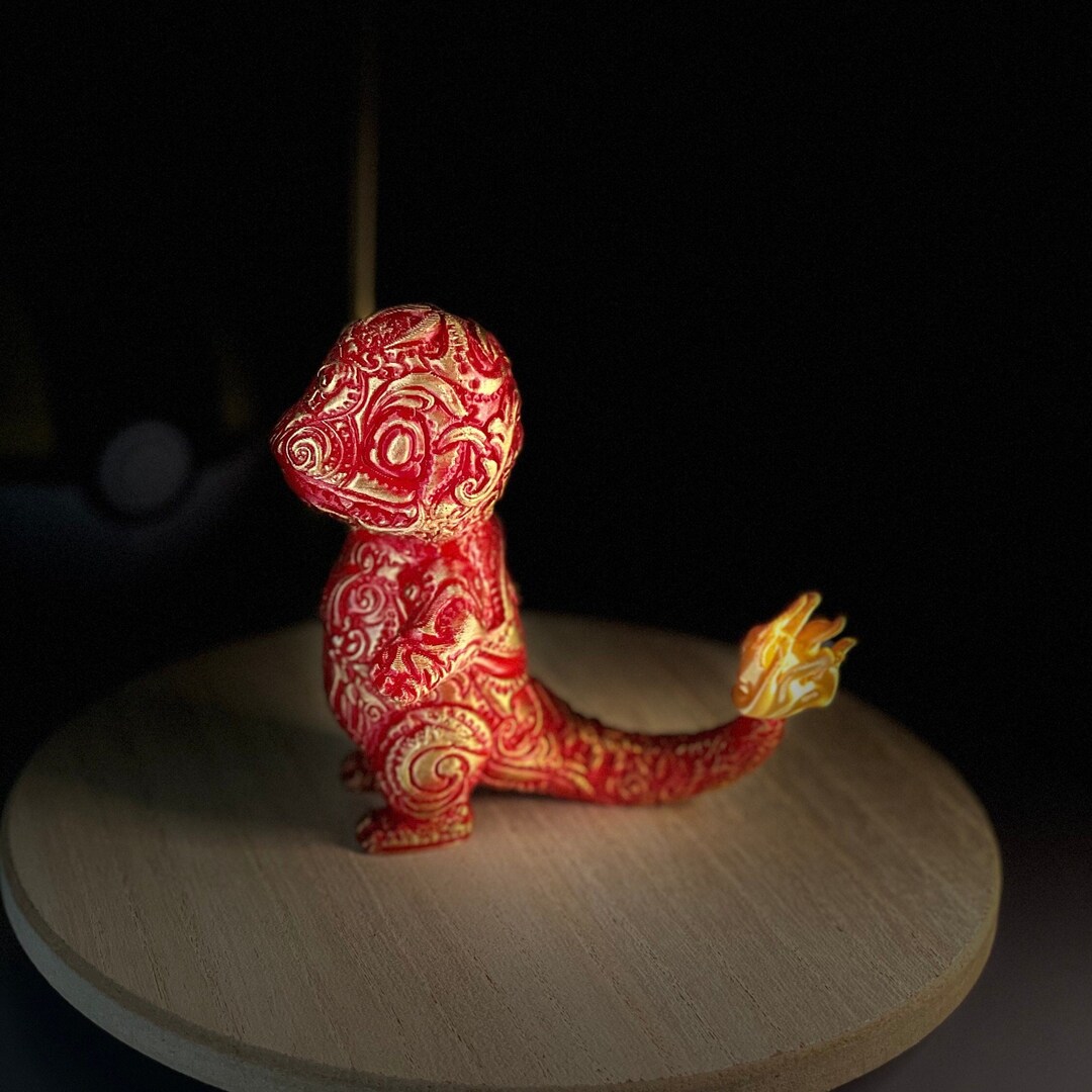 Deluxe Ornamental Fire Monster Figurine and Desk Decor, 3D Printed and ...