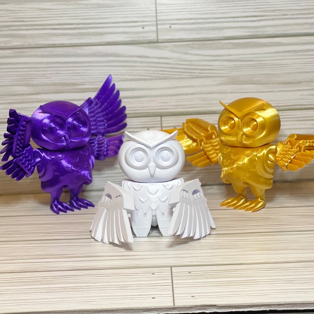 Articulated Owl Decor | Moveable and Posable Fun Gift Ideas | Office ...