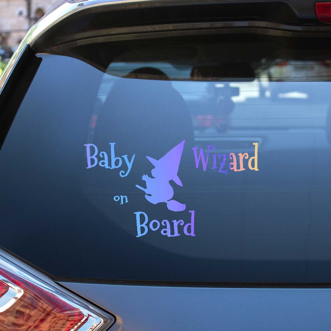 Baby Wizard on Board Car Decal, Free and Fast Shipping, Newborn Boy ...