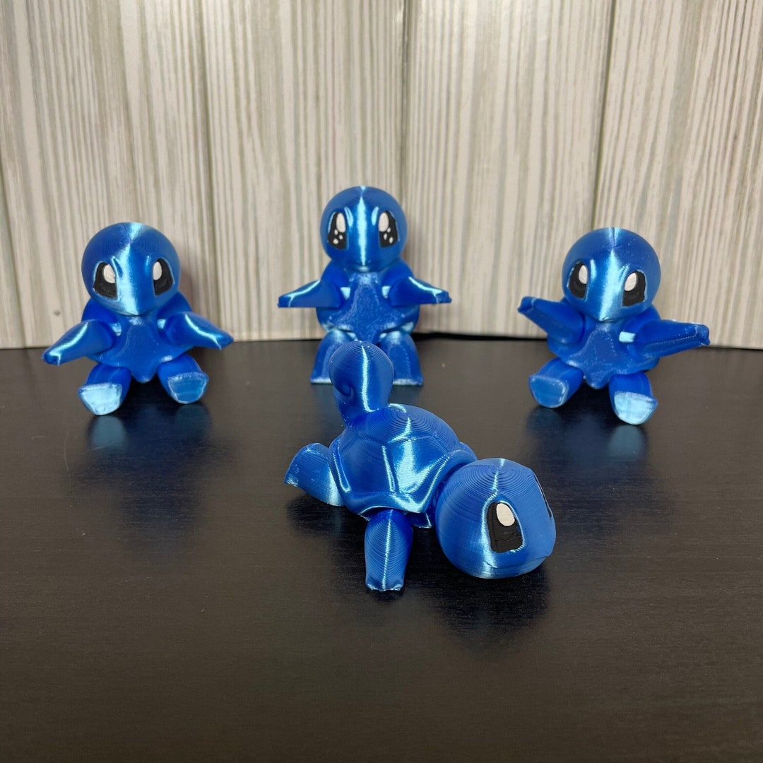 Articulated Cute Fidget Squirtle Turtle for Poke Fans, Unique and ...