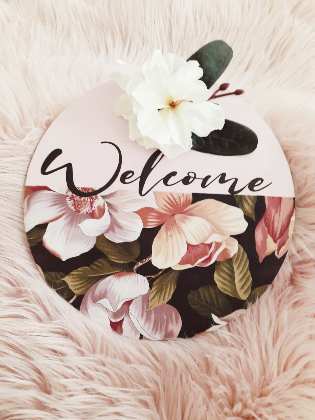 Beautiful Magnolia Welcome Sign - Etsy