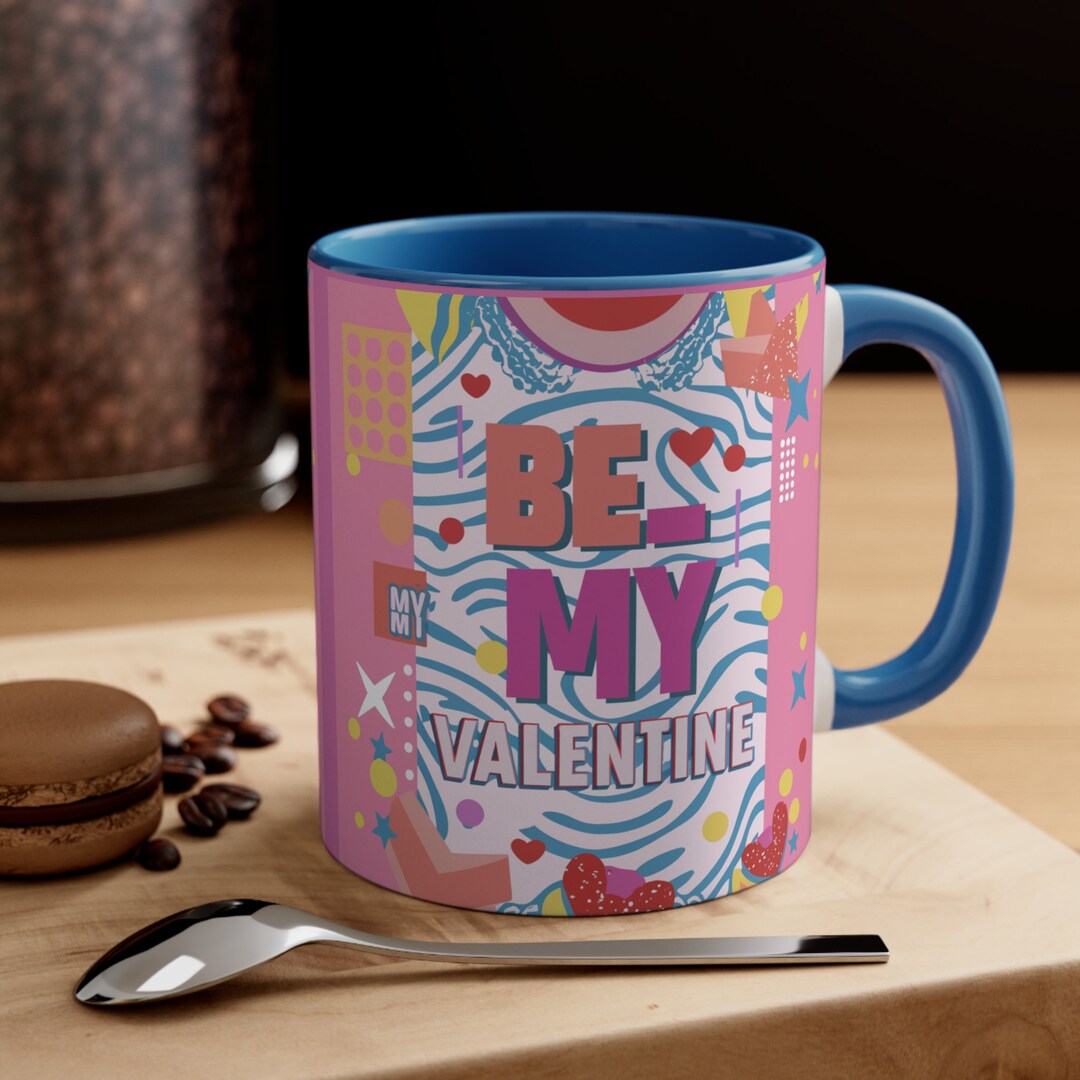 80s Themed Be My Valentine Mug, 11 Oz Ceramic Mug, Nostalgic Love With ...
