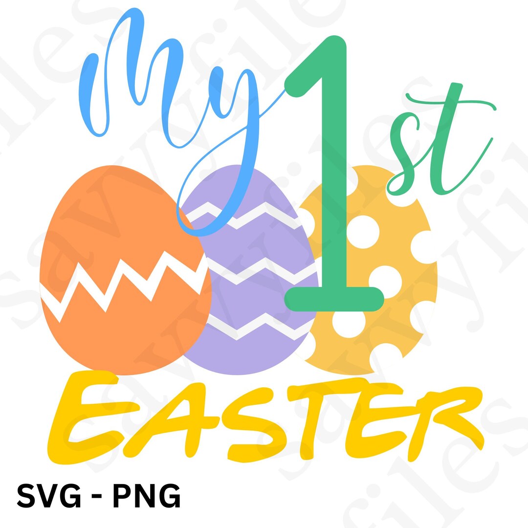 Baby's 1st Easter SVG PNG File, File Design, Easter Logo Sticker Decal ...
