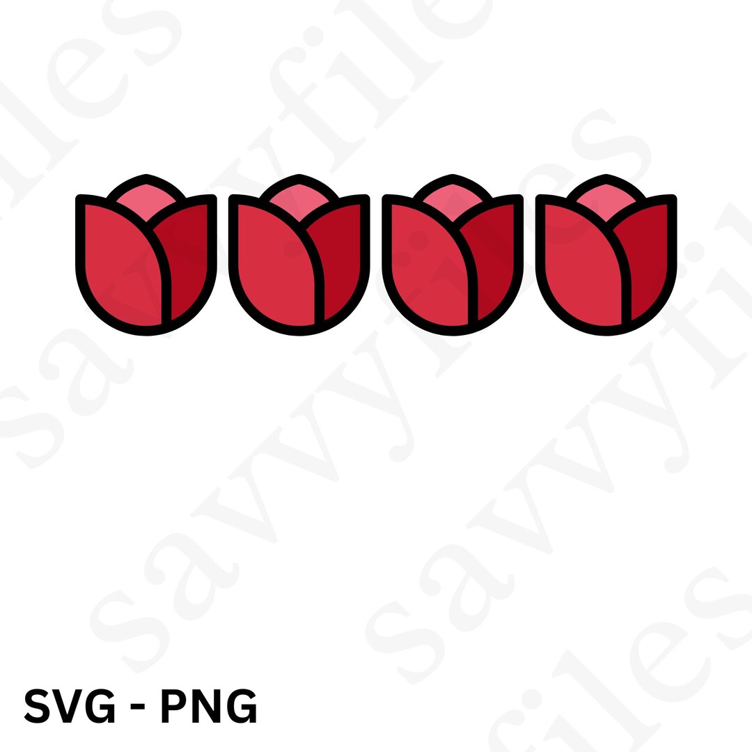 Roses SVG PNG File, File Design, Roses Logo Sticker Decal, Cutter ...