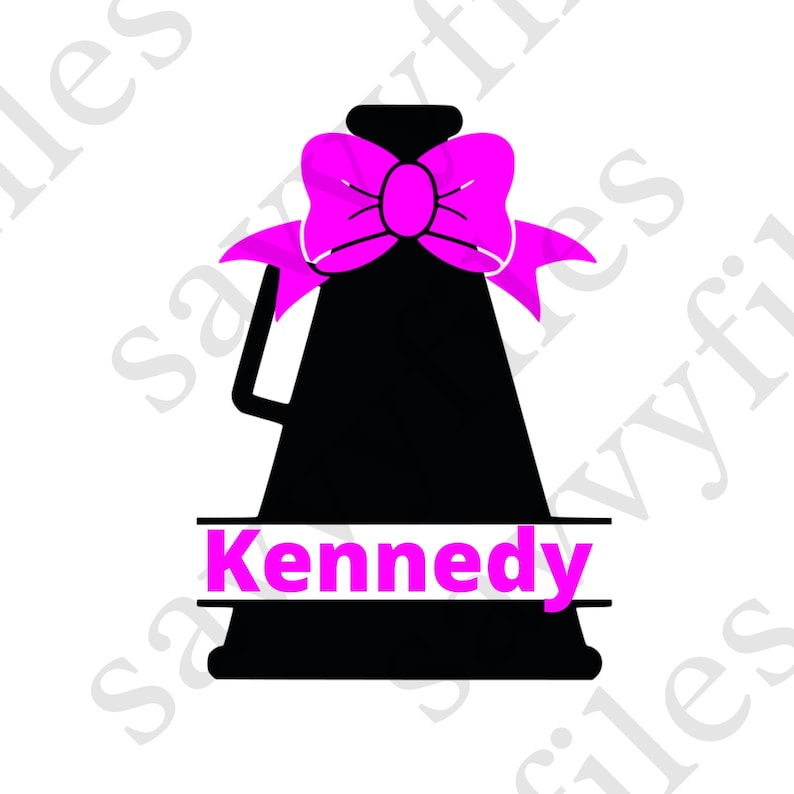 Cheer Megaphone Bow SVG File, Cheer Cricut Design SVG, Cheer Logo SVG ...