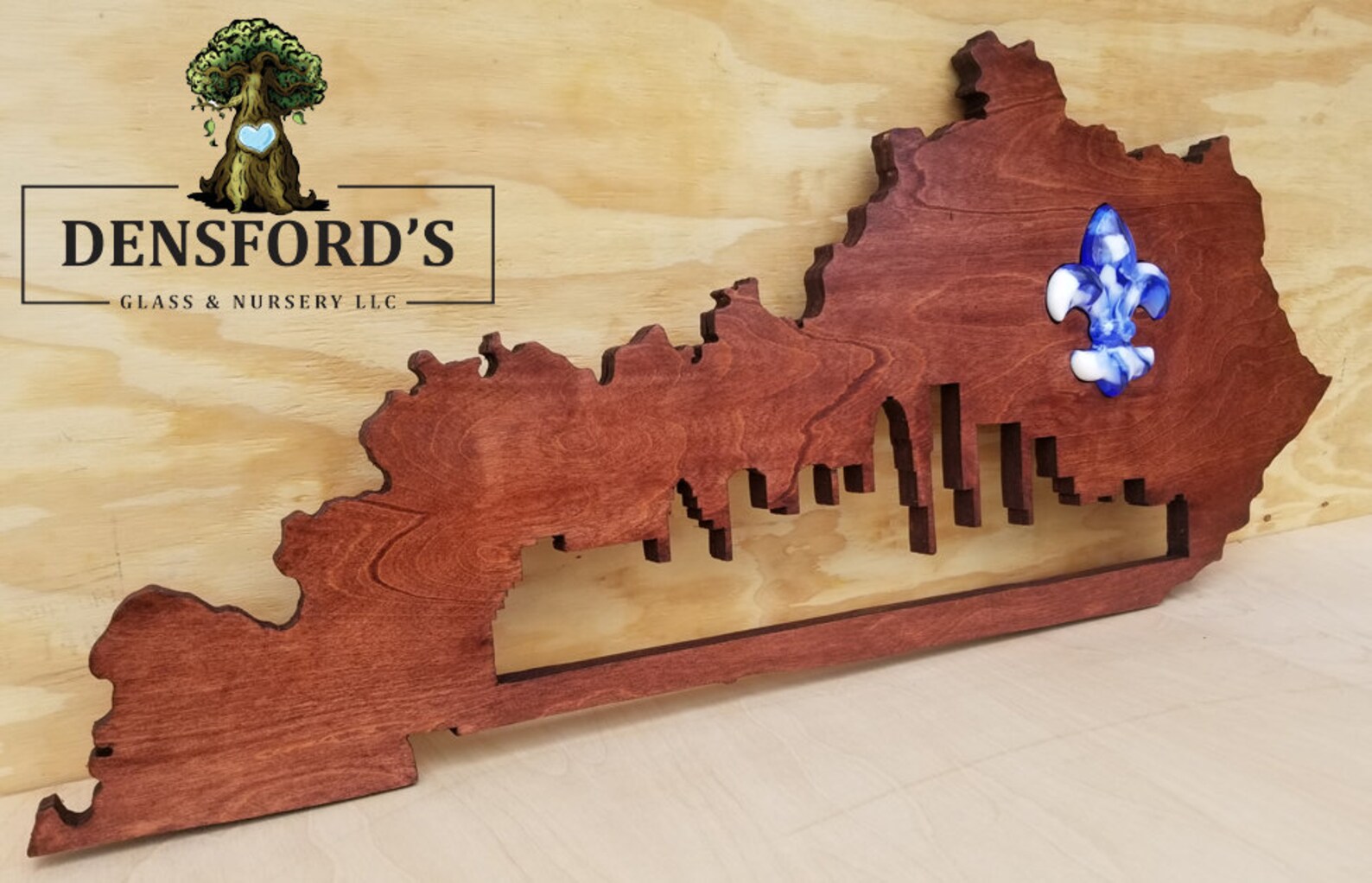 34 Kentucky state wood cutout w/ Louisville skyline and | Etsy
