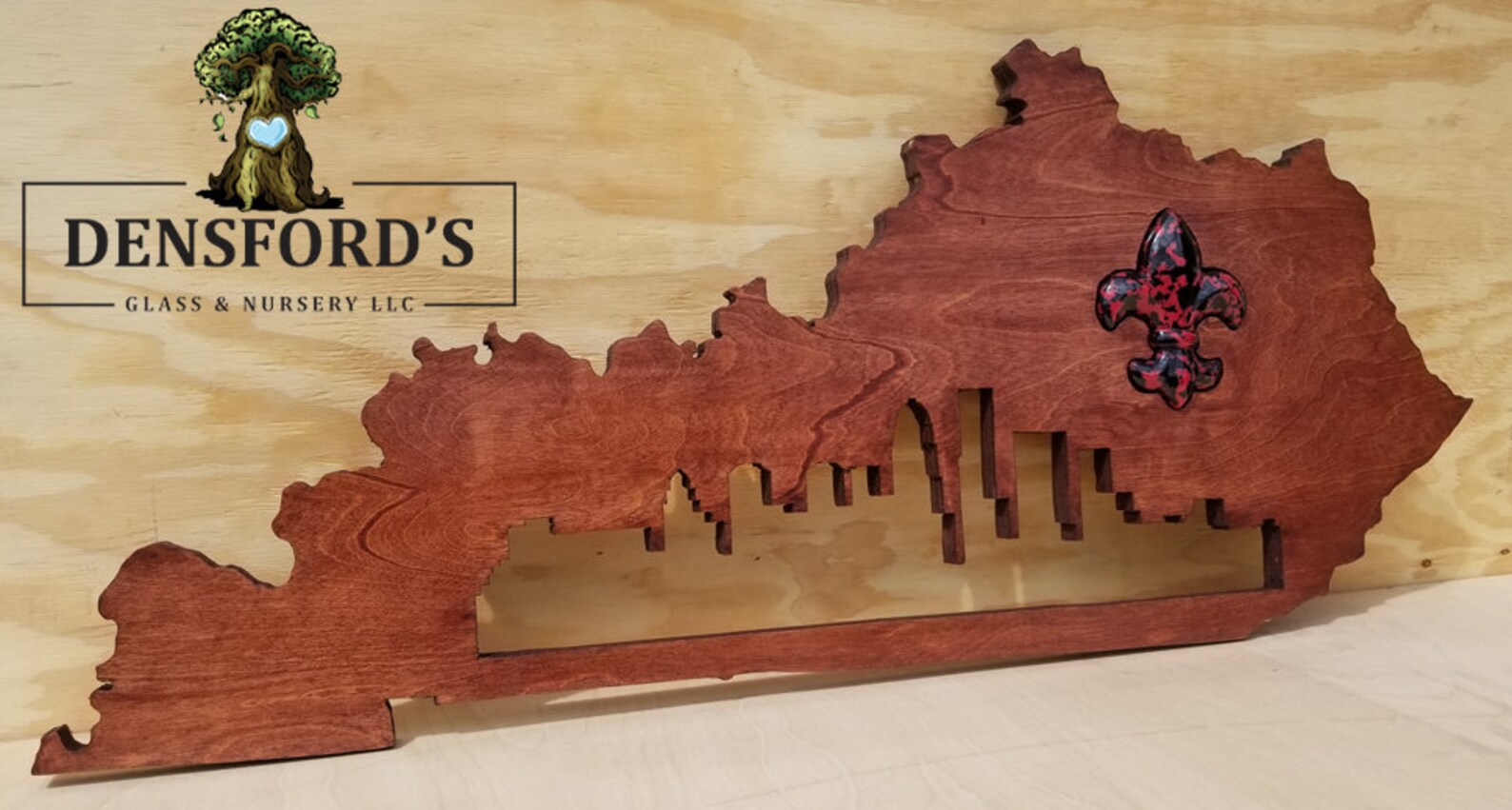 34 Kentucky state wood cutout w/ Louisville skyline and | Etsy
