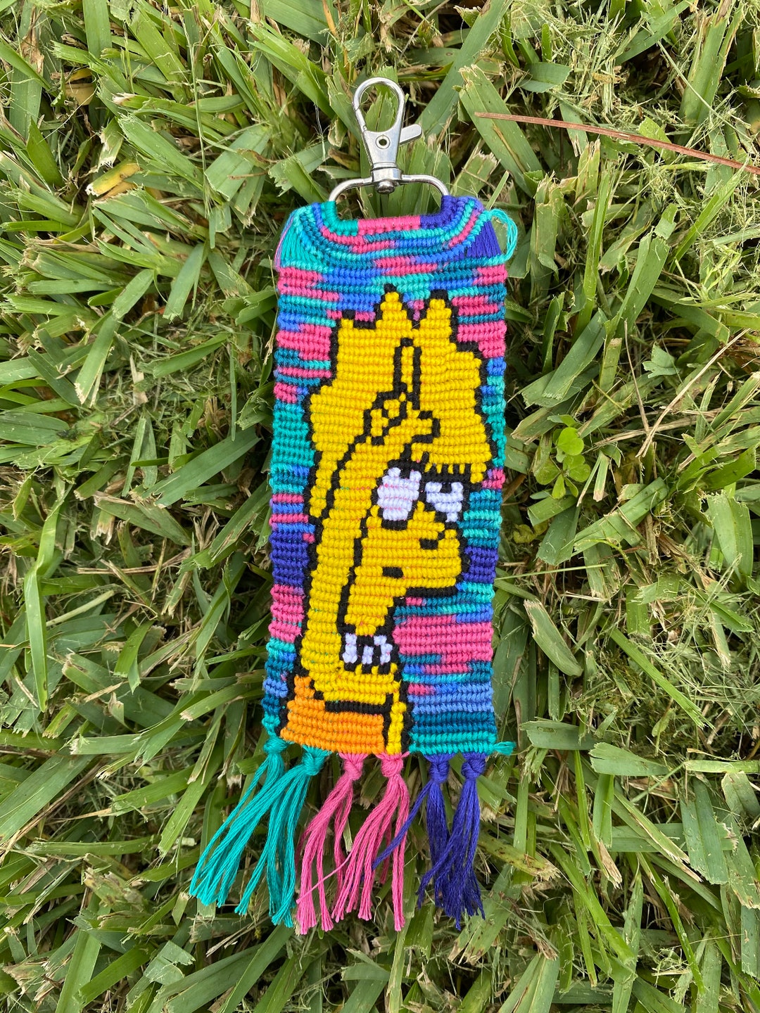 Handmade Alpha Lisa Simpson Keychain With Metal Clip - Etsy