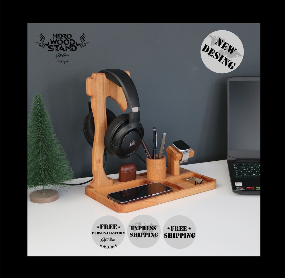 Personalized Headphone Stand, Custom Headphone Stand, Headphone Holder ...
